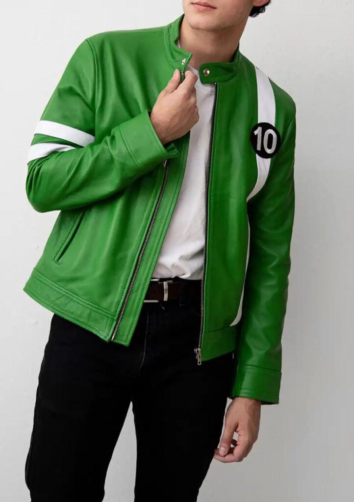 Mens Alien Green 10 Leather Jacket - Paradise Jacket
