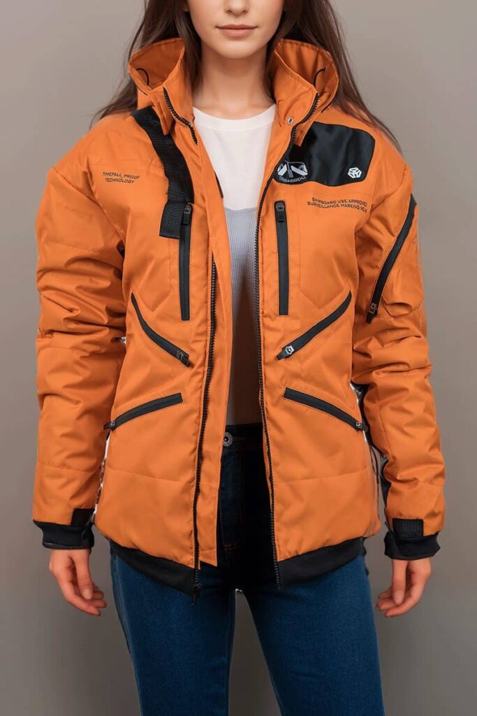 Orange Technical Jacket Thermal Proof Alpine Style - Paradise Jacket